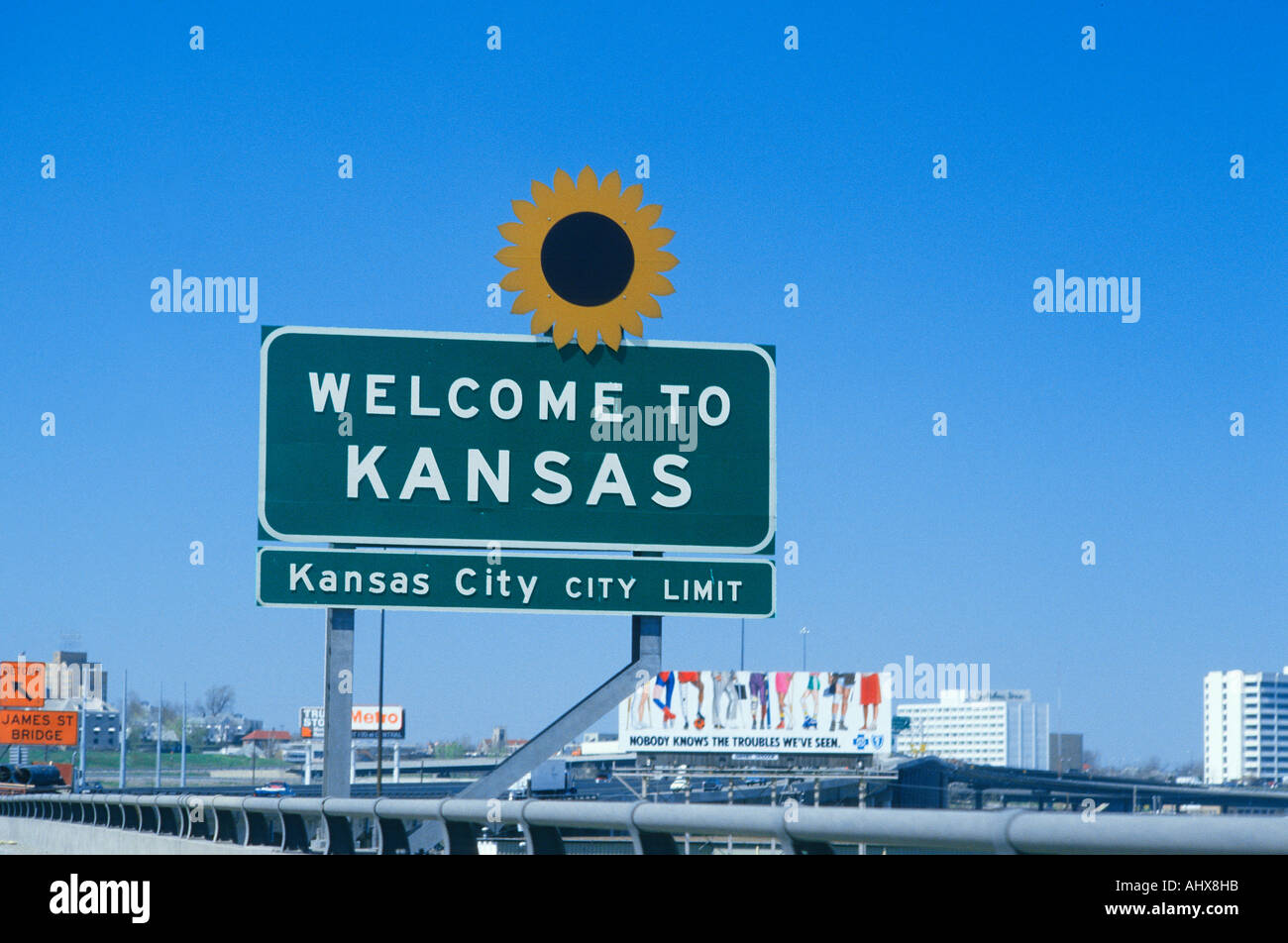 Welcome to kansas sign High Resolution Stock Photography and Images - Alamy
