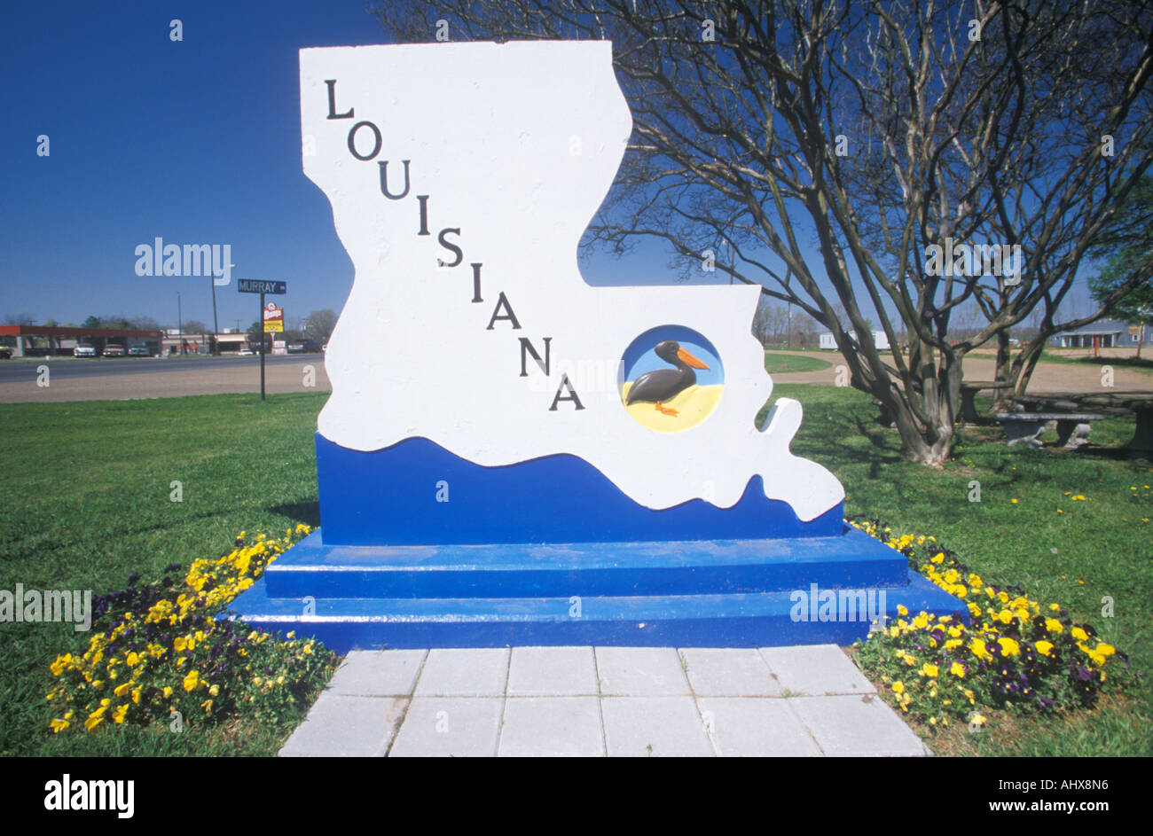 Welcome louisiana us state road hi-res stock photography and images - Alamy