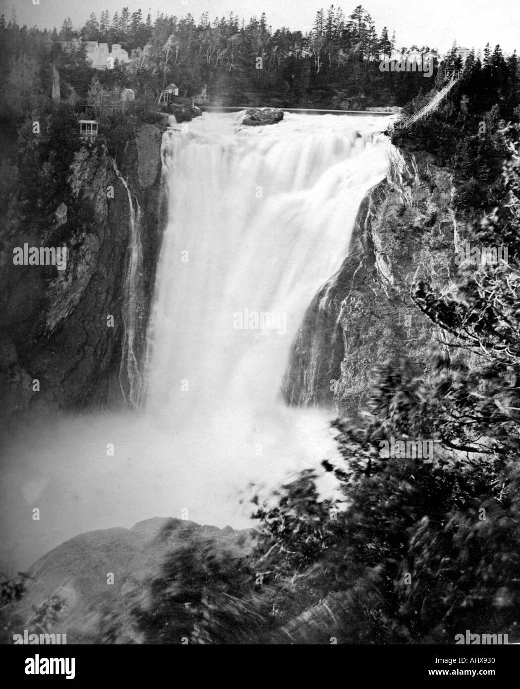 Montgomery Falls Quebec Summer Stock Photo - Alamy