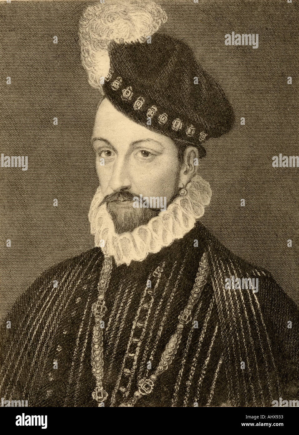 Charles IX, born Charles Maximilien, 1550 - 1574. King of France, the son of King Henry II of ...
