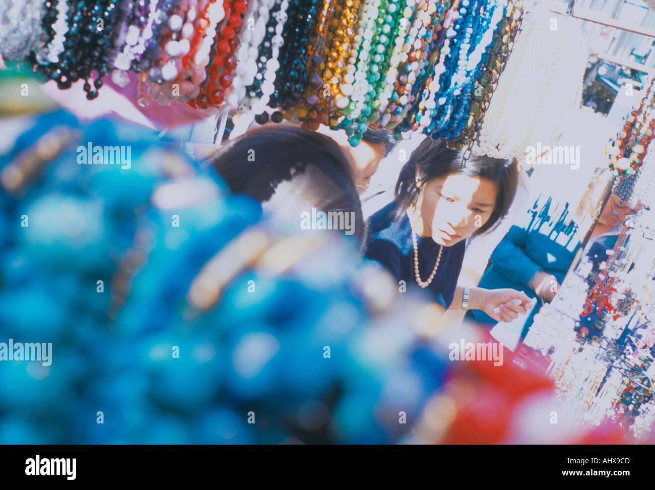 beads stall Portobello market London Stock Photo - Alamy