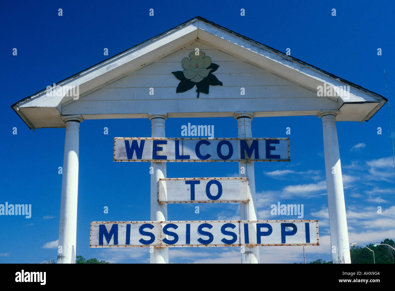 Welcome to Mississippi Sign Stock Photo - Alamy