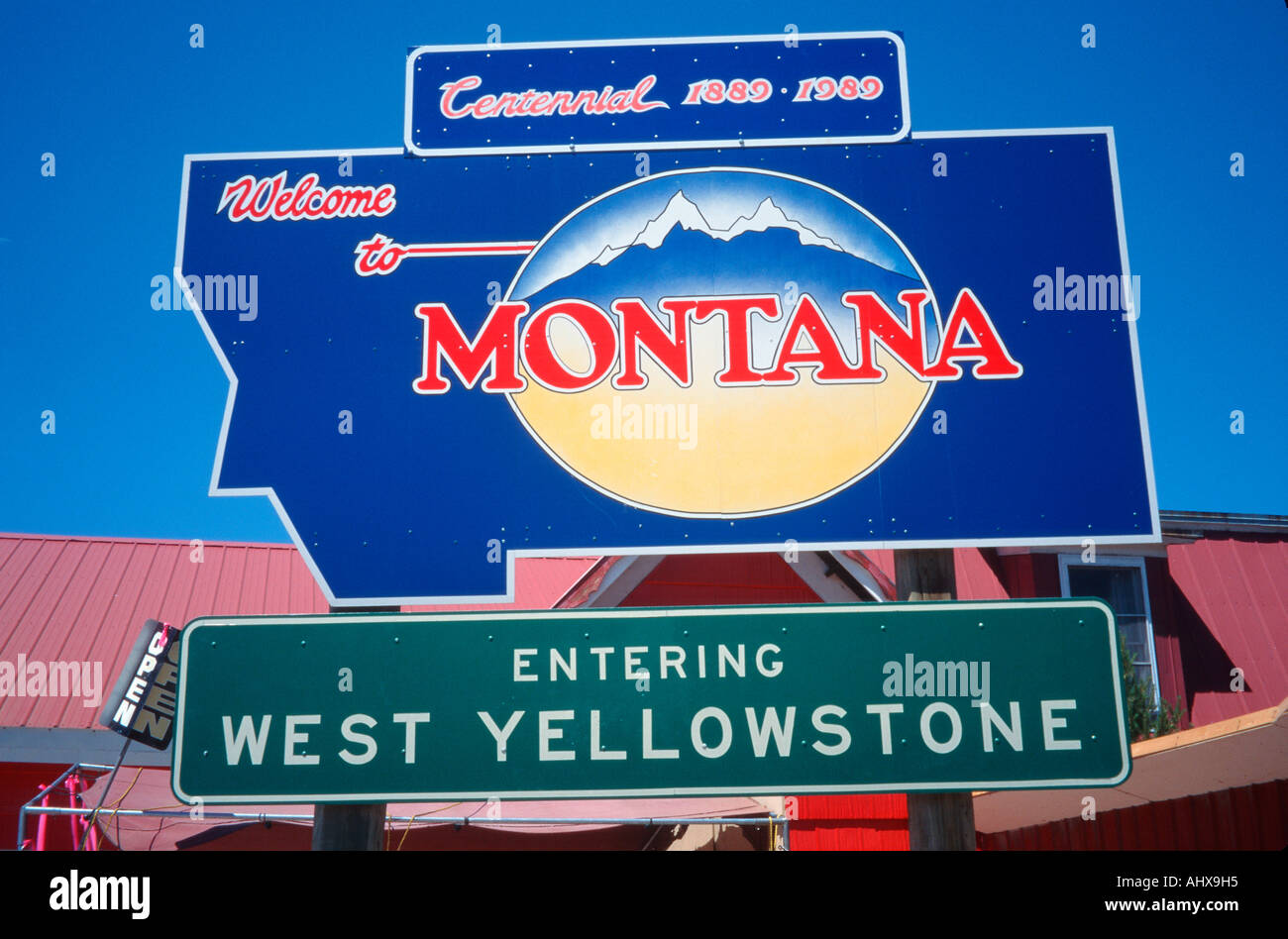 Welcome to montana sign hi-res stock photography and images - Alamy