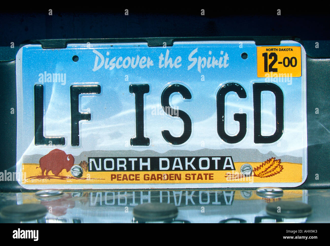 North dakota license plate hi-res stock photography and images - Alamy