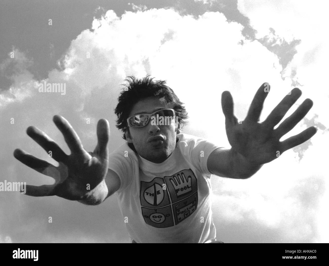 Portrait of a young man from a wide angle Stock Photo - Alamy