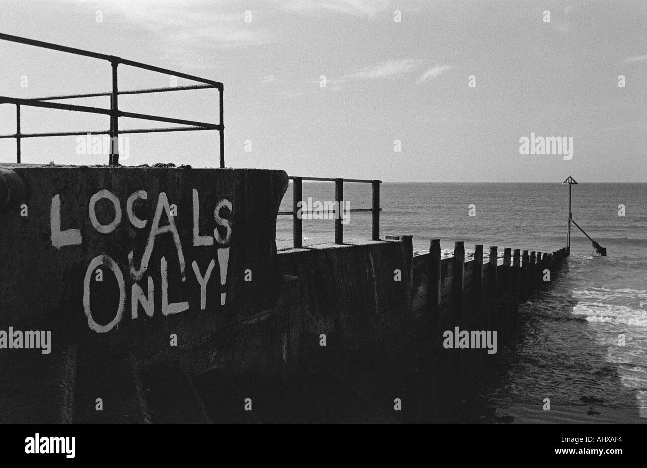 Locals only graffiti hi-res stock photography and images - Alamy