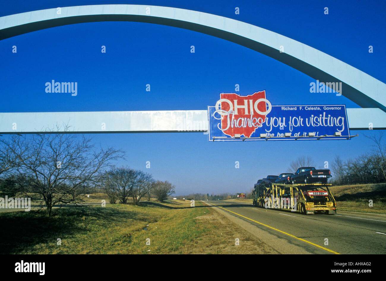 Welcome to Ohio Sign Stock Photo - Alamy