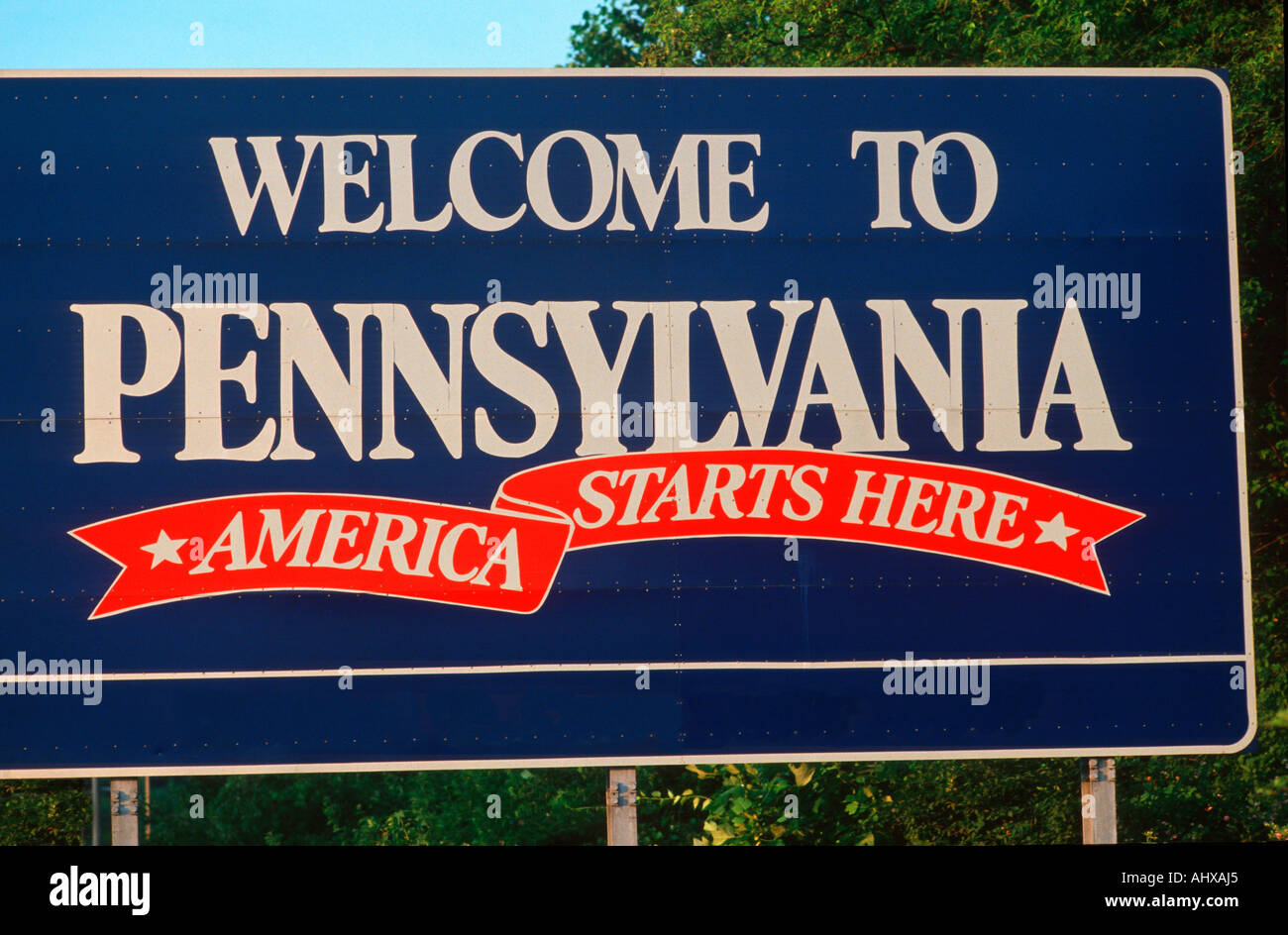 Pennsylvania Welcome Sign Stock Photos & Pennsylvania Welcome Sign ...