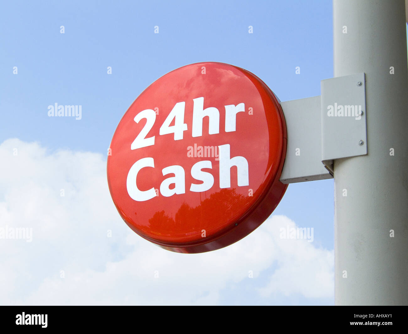 Cash Point Sign UK Stock Photo - Alamy