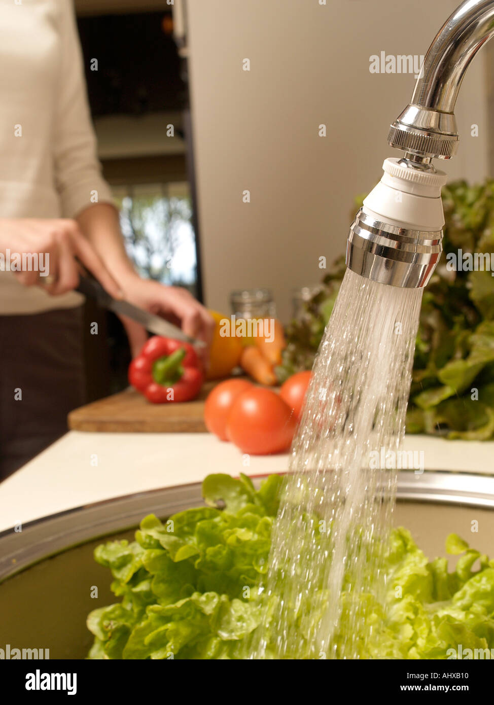 In the kitchen Stock Photo - Alamy