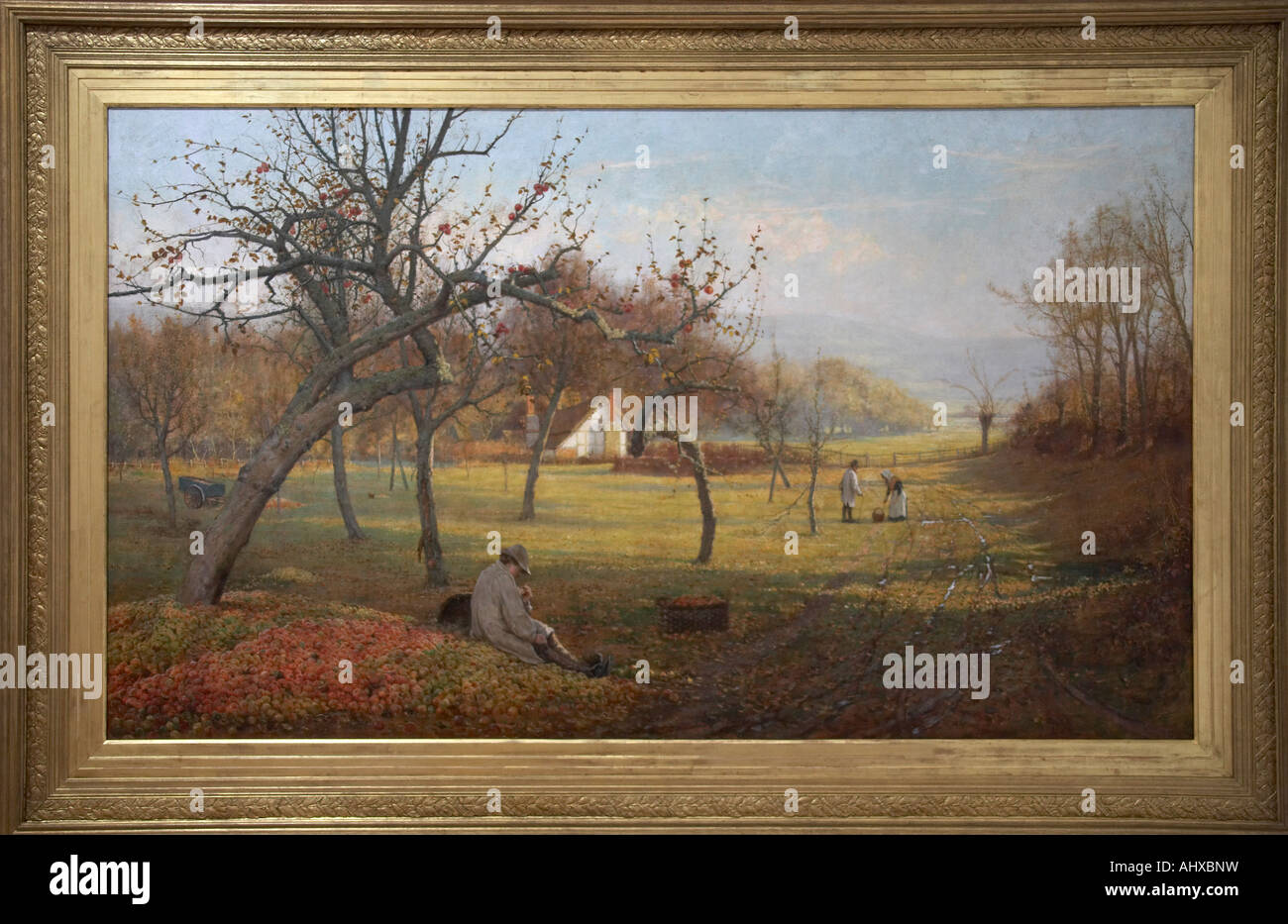 Old oil painting with golden frame hi-res stock photography and images ...