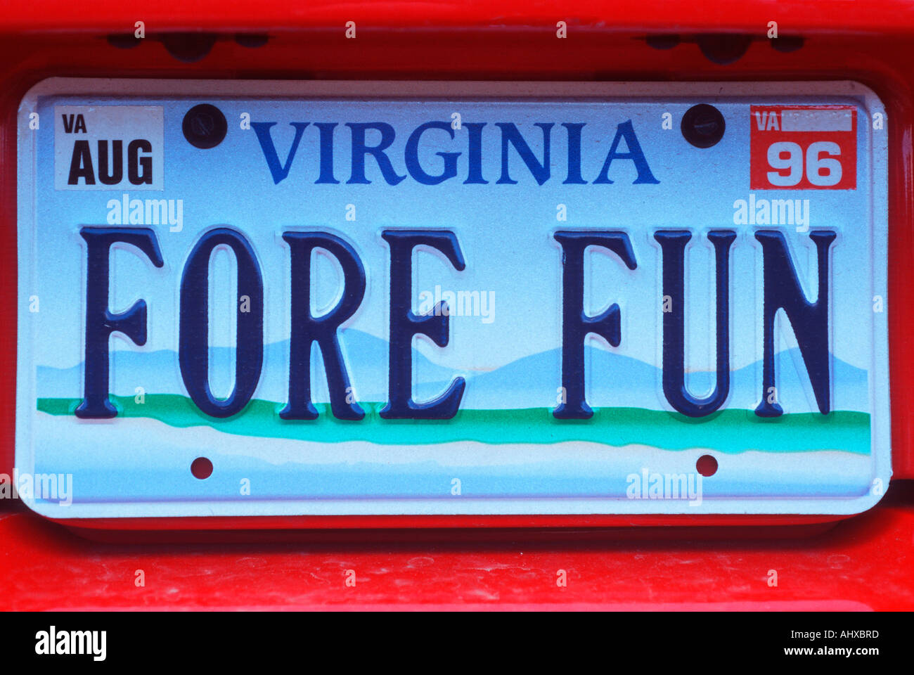 Vanity License Plate Virginia Stock Photo Alamy vanity-license-plate-virginia-stock-photo-alamy