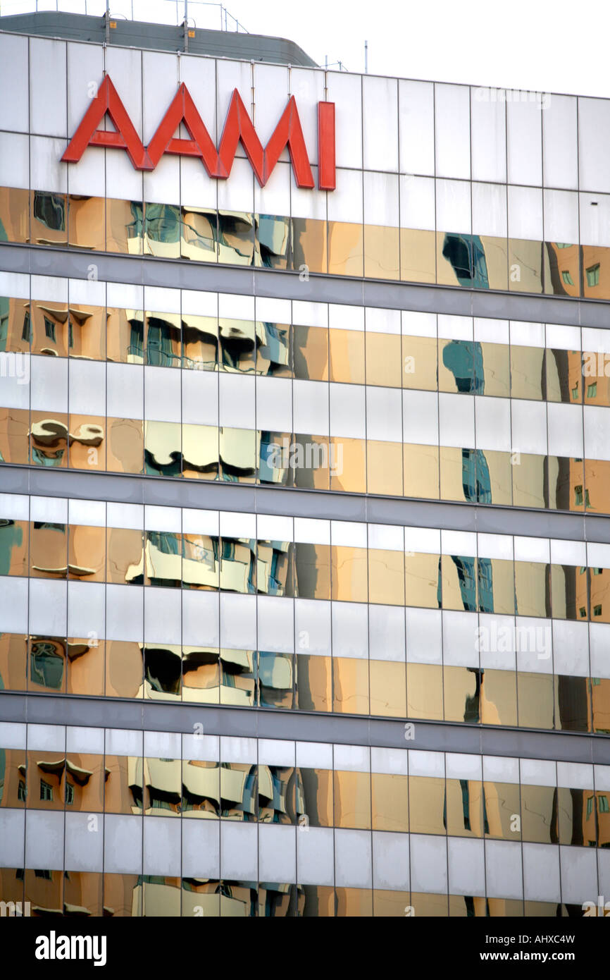 Absract architectural image of AAMI office building reflection detail ...