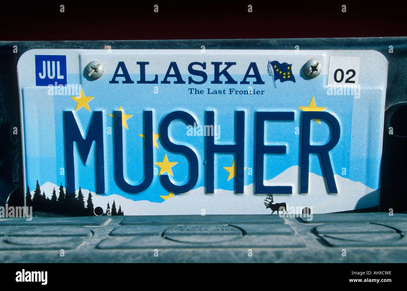 Alaska vehicle license plate hi-res stock photography and images - Alamy