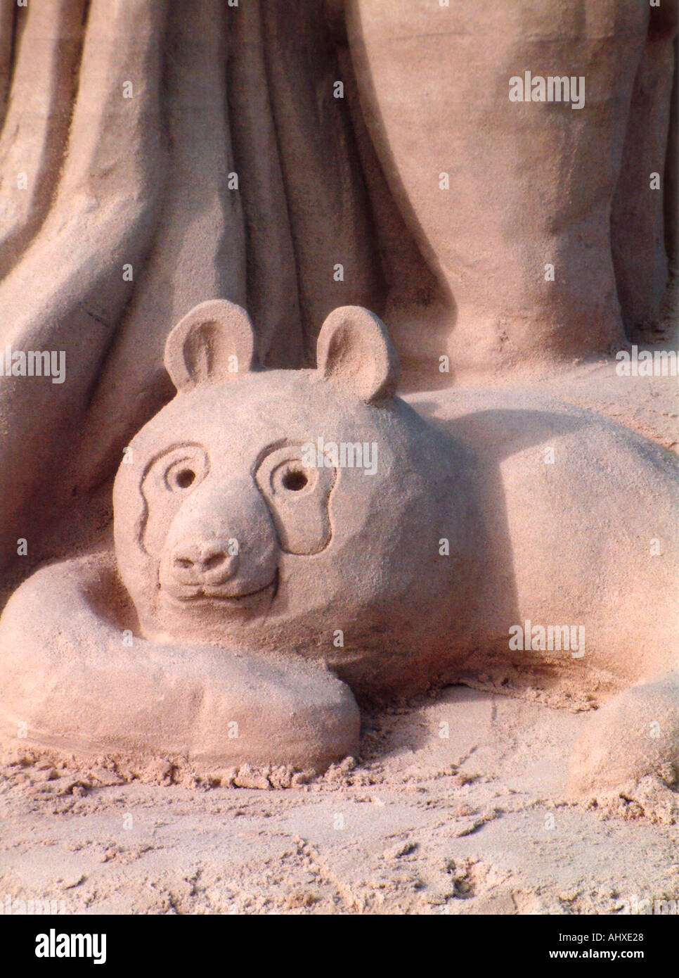 Sand Sculpture of Bear Stock Photo - Alamy