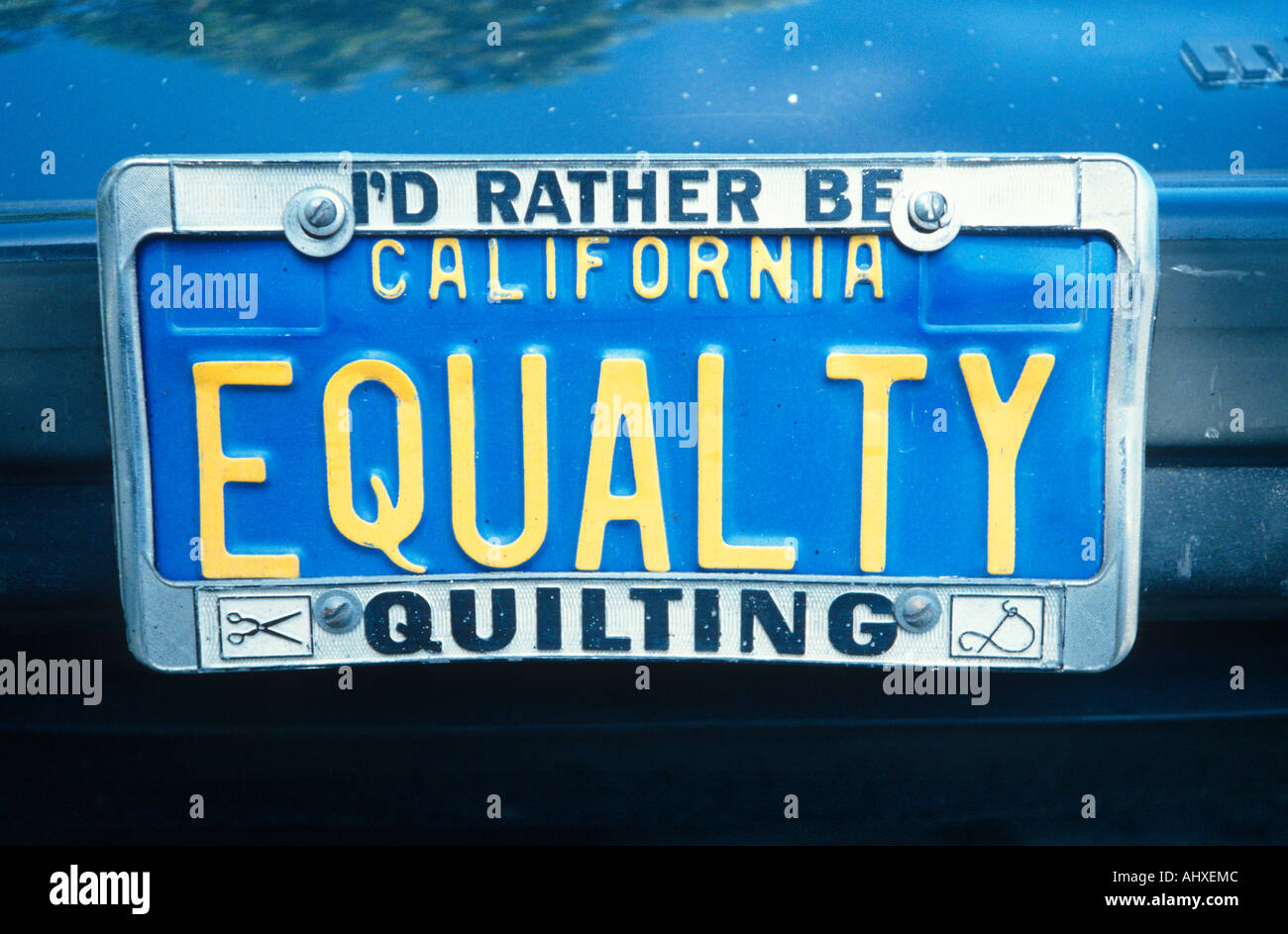 Vanity License Plate California Stock Photo - Alamy