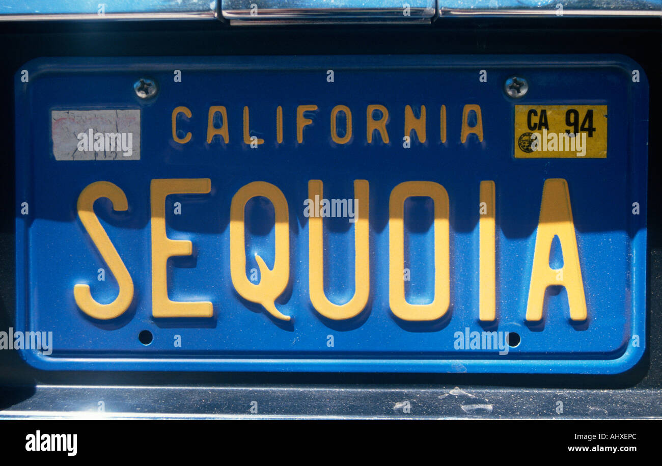 Vanity License Plate California Stock Photo - Alamy