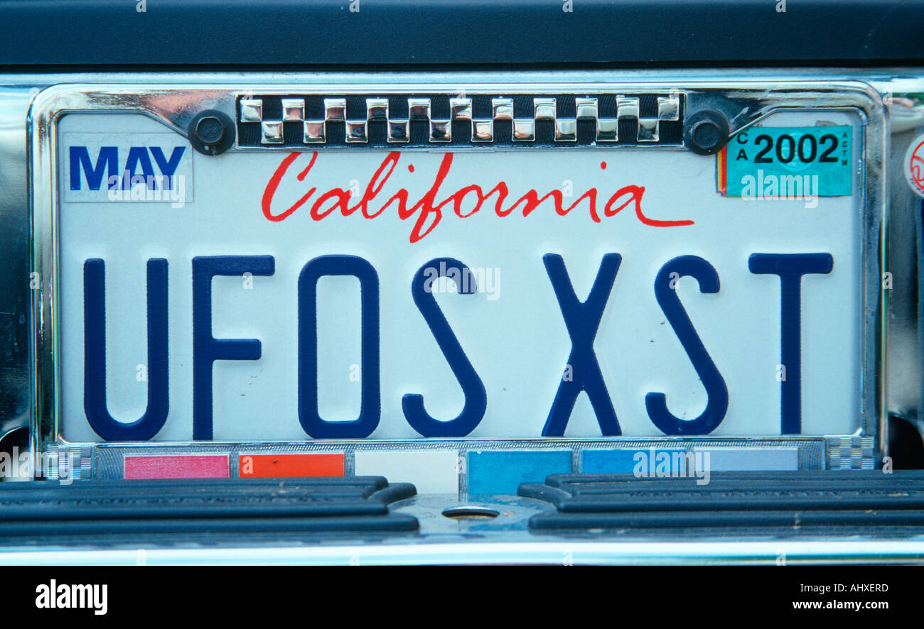 Vanity License Plate California Stock Photo - Alamy