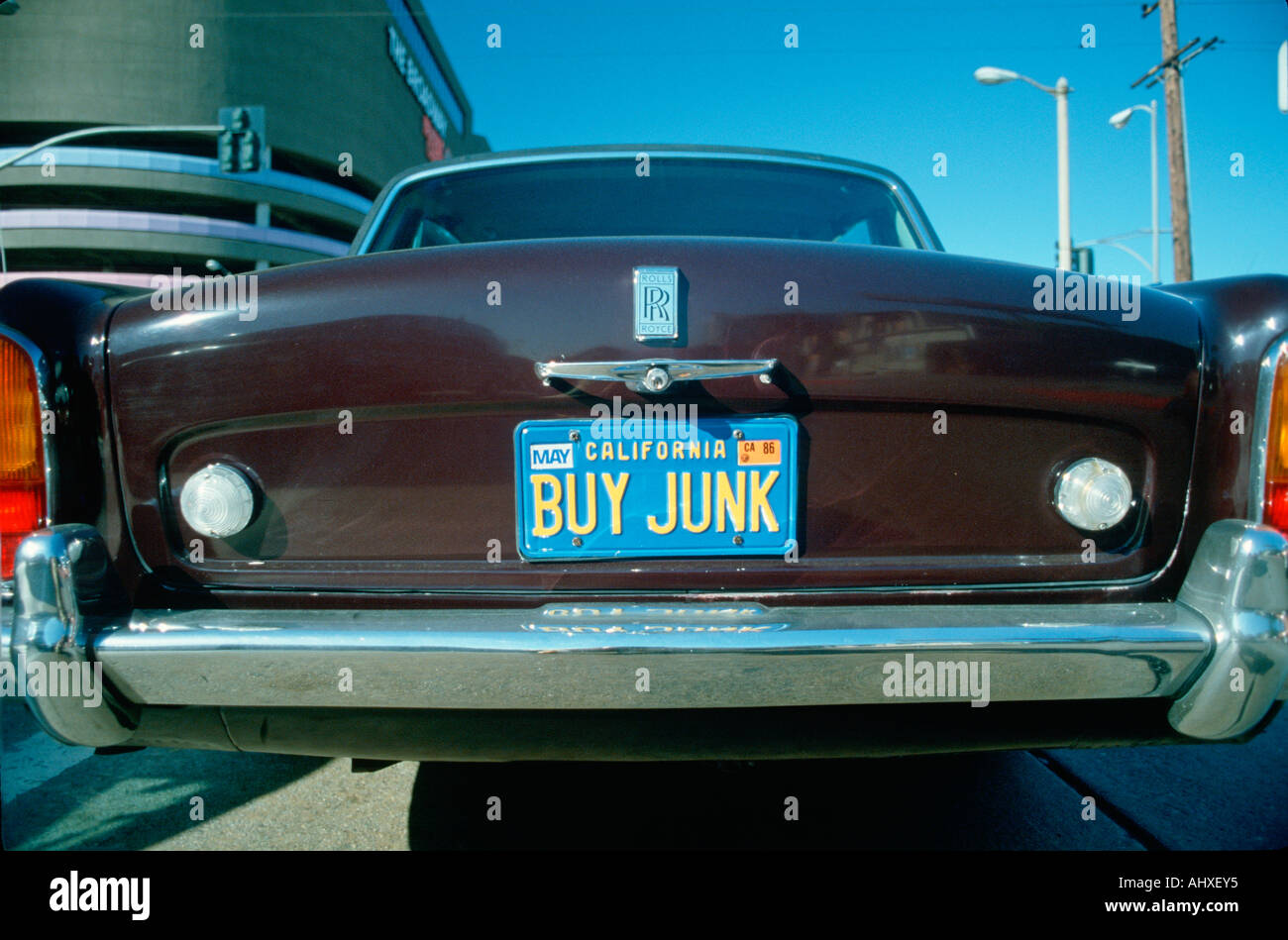 Vanity License Plate California Stock Photo - Alamy