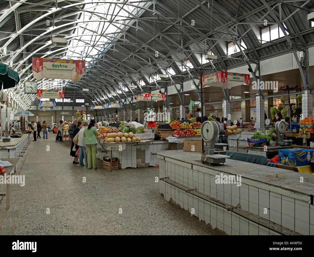 old market hall in Saint Petersburg Russia Stock Photo - Alamy