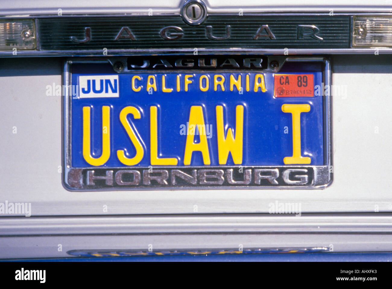 Vanity License Plate California Stock Photo - Alamy
