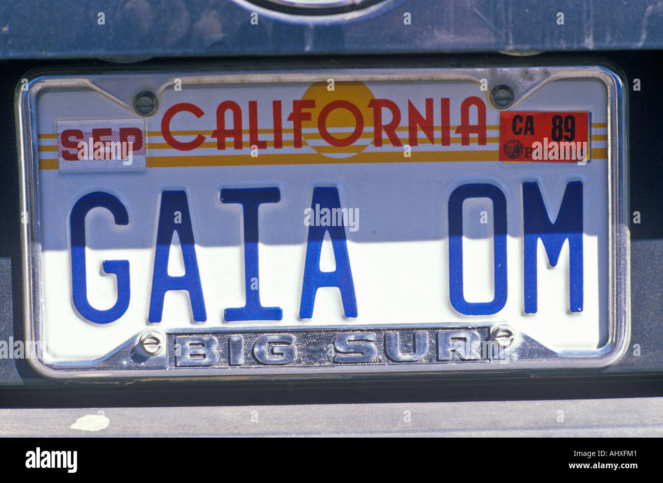 Vanity License Plate California Stock Photo - Alamy