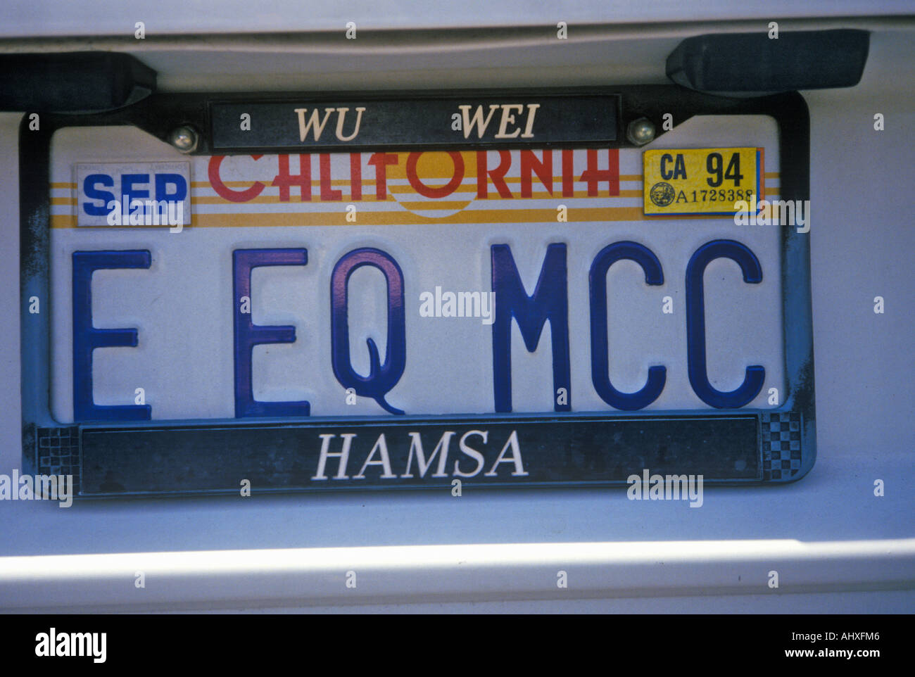 Vanity License Plate California Stock Photo - Alamy