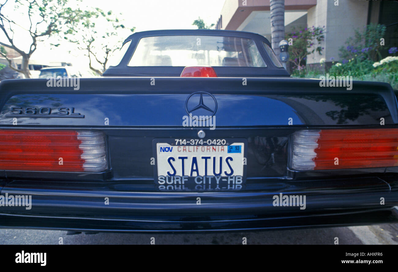 Vanity License Plate California Stock Photo - Alamy