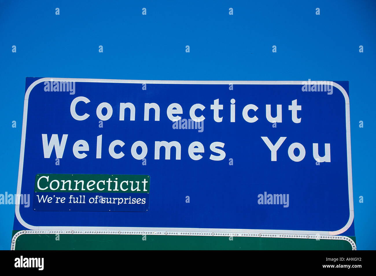 Welcome to Connecticut Sign Stock Photo - Alamy
