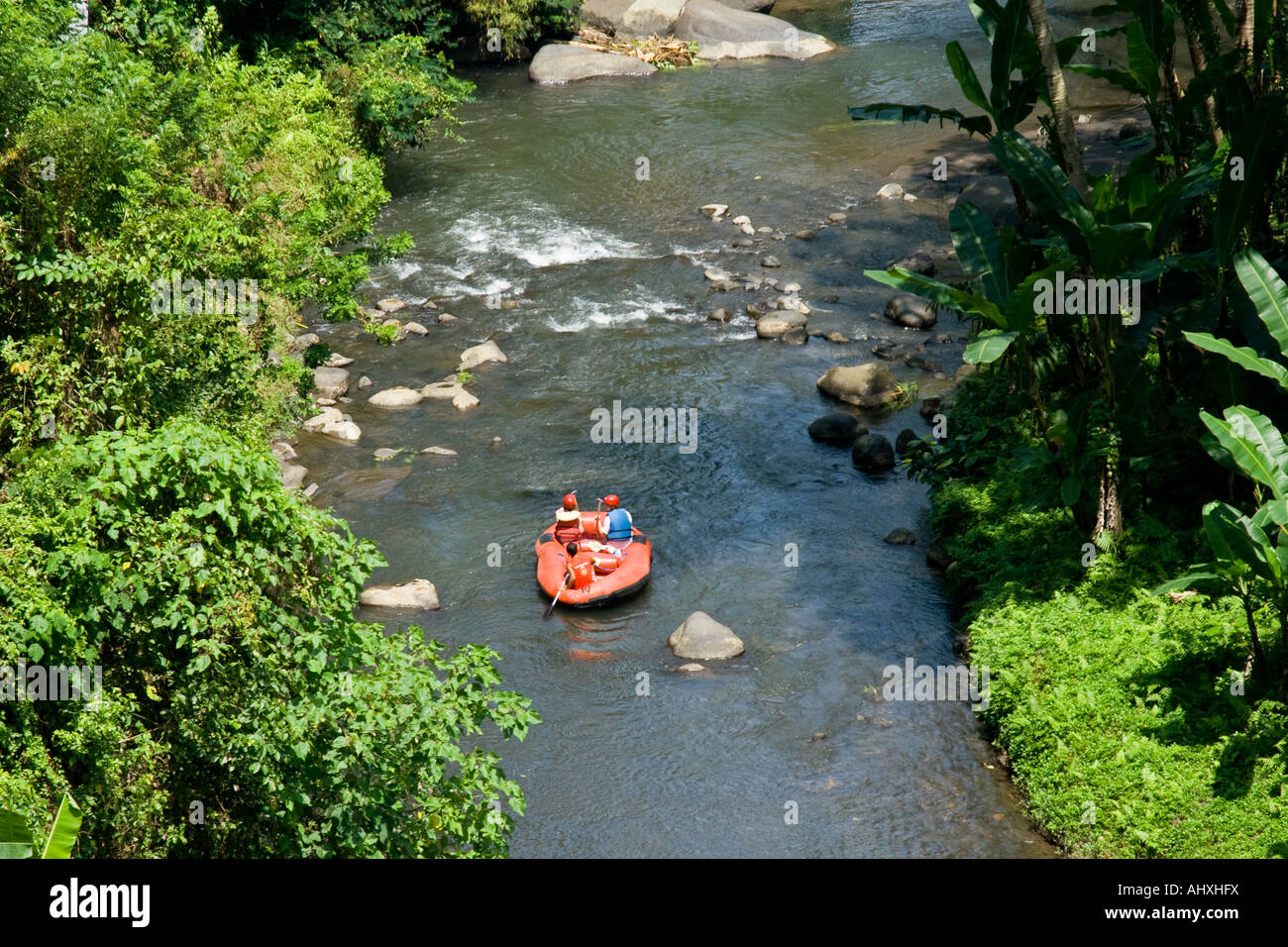 Rafting Ayung River Gorge Ubud Bali Indonesia Stock Photo - Alamy