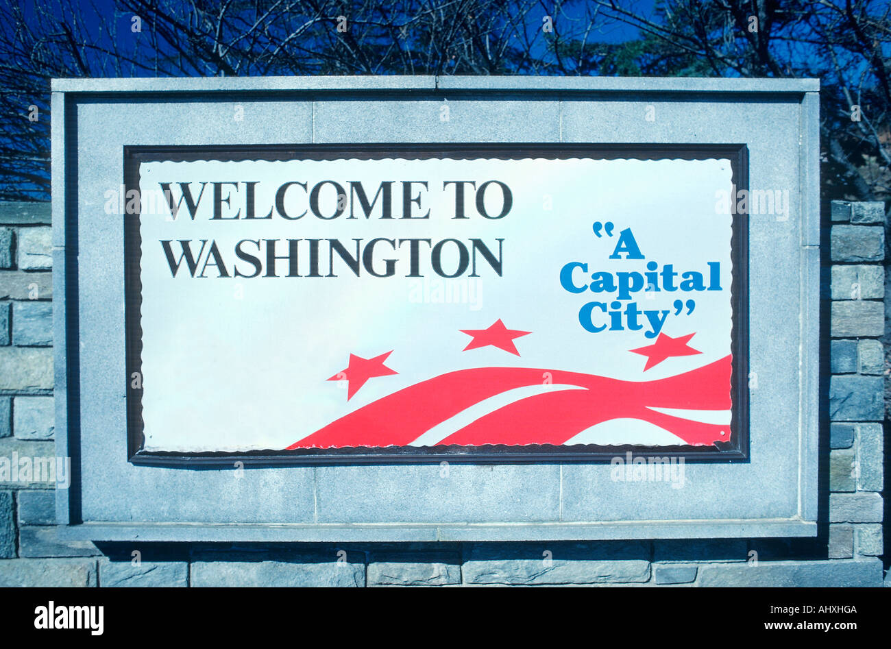 Welcome district columbia sign hi-res stock photography and images - Alamy
