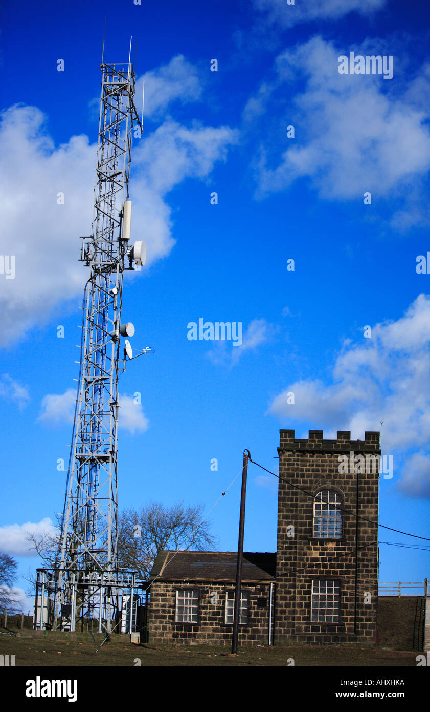 Cityscape rural landscape homes dense Stock Photo - Alamy
