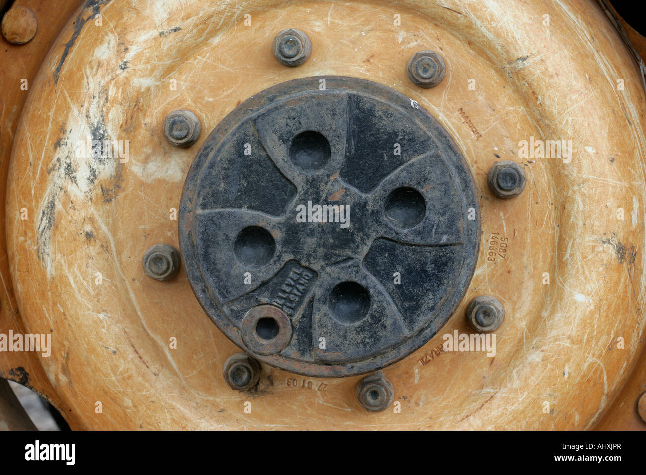 old tractor wheel Stock Photo - Alamy