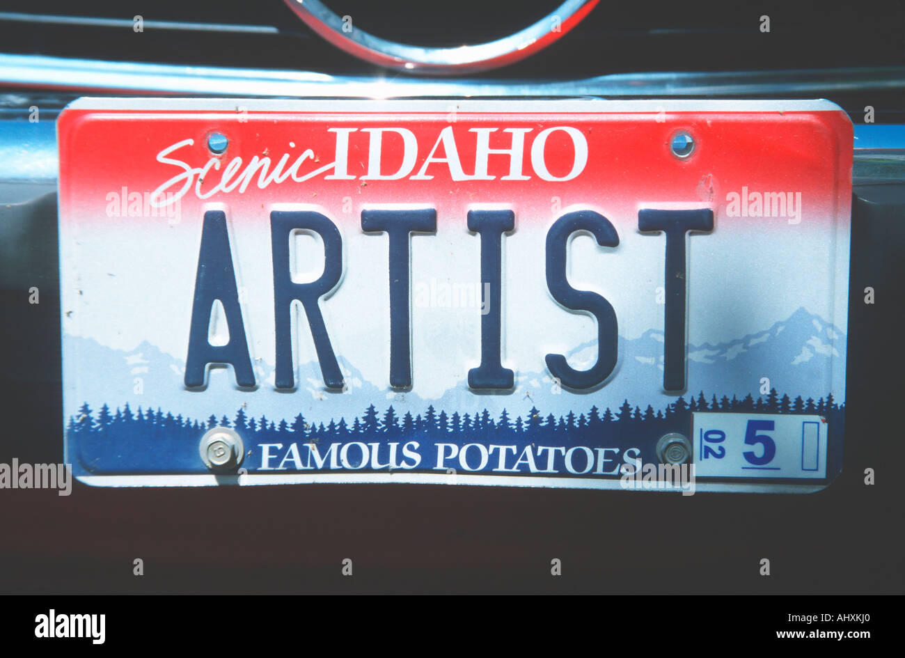 Vanity License Plate Idaho Stock Photo - Alamy