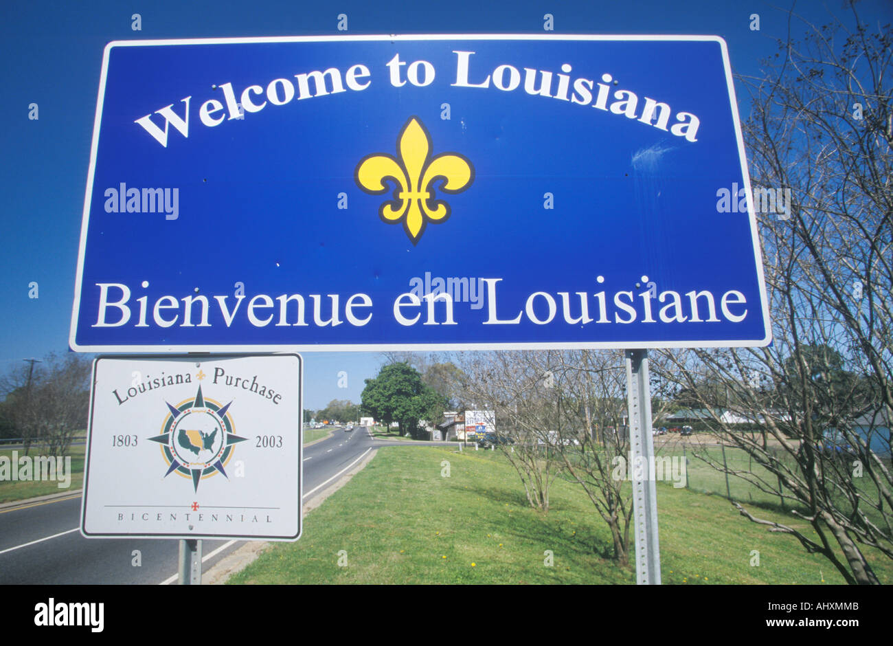 Louisiana state welcome sign hi-res stock photography and images - Alamy
