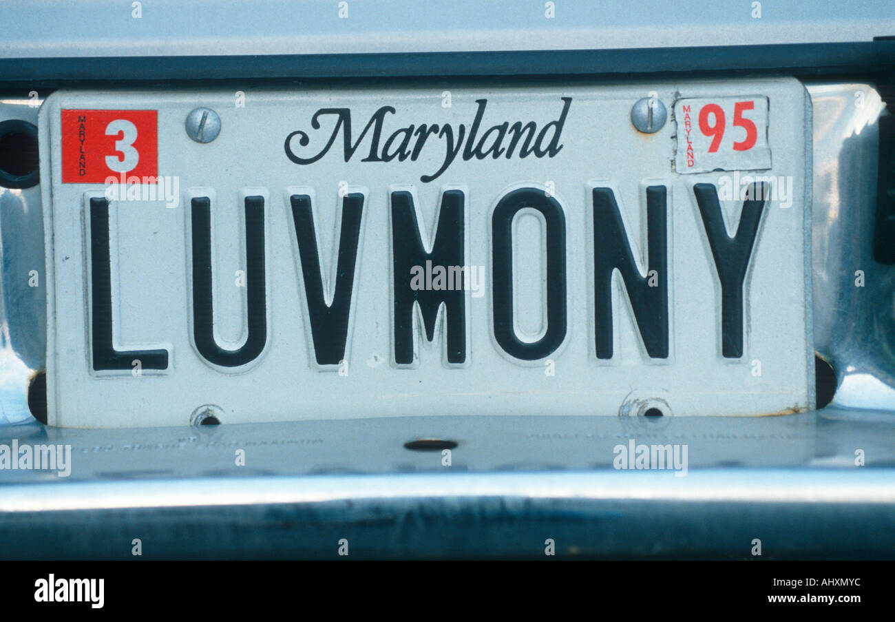 Maryland license plate hi-res stock photography and images - Alamy