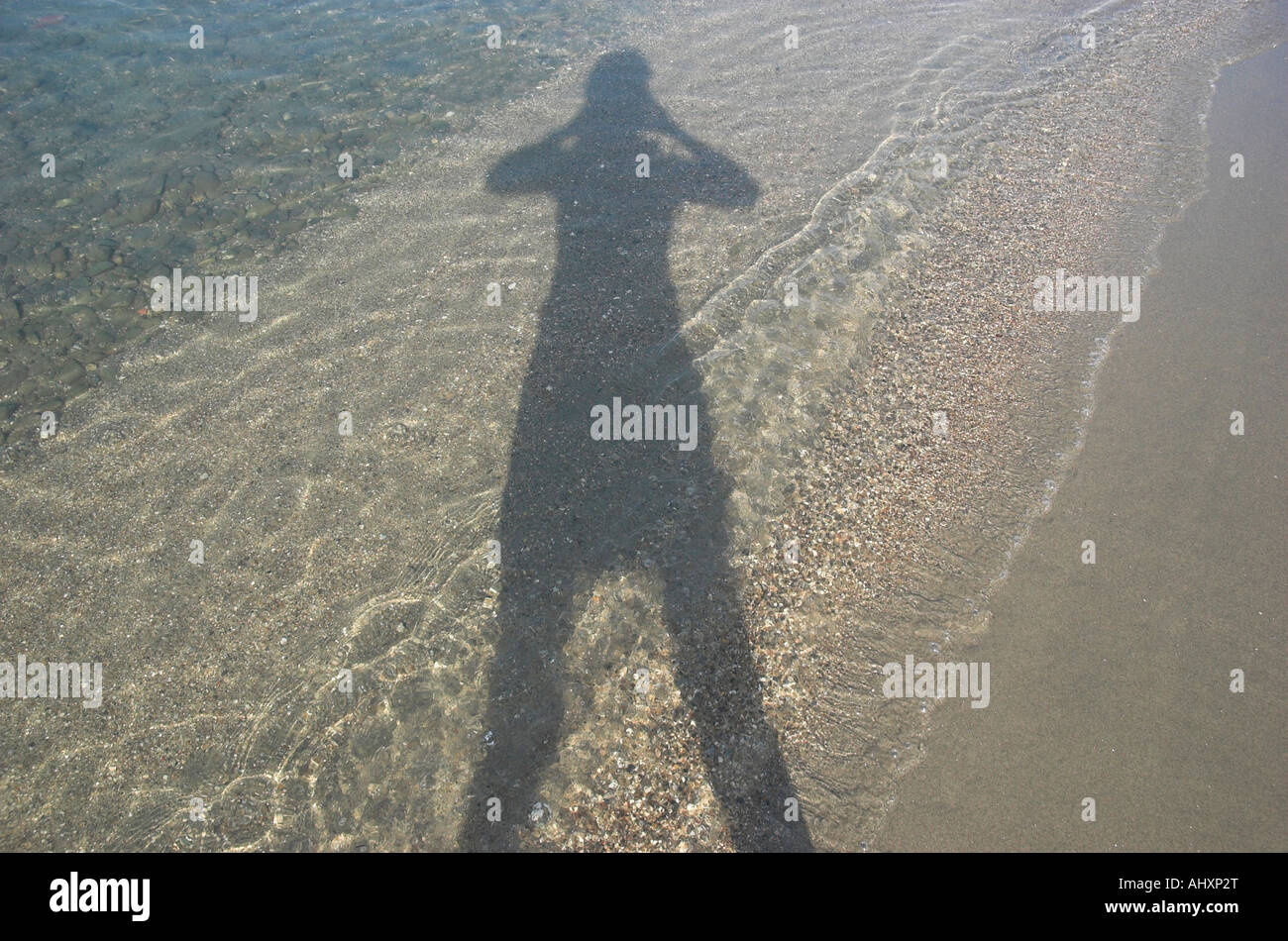 Shadow of Woman on Beach Focus On Shadow Stock Photo - Alamy