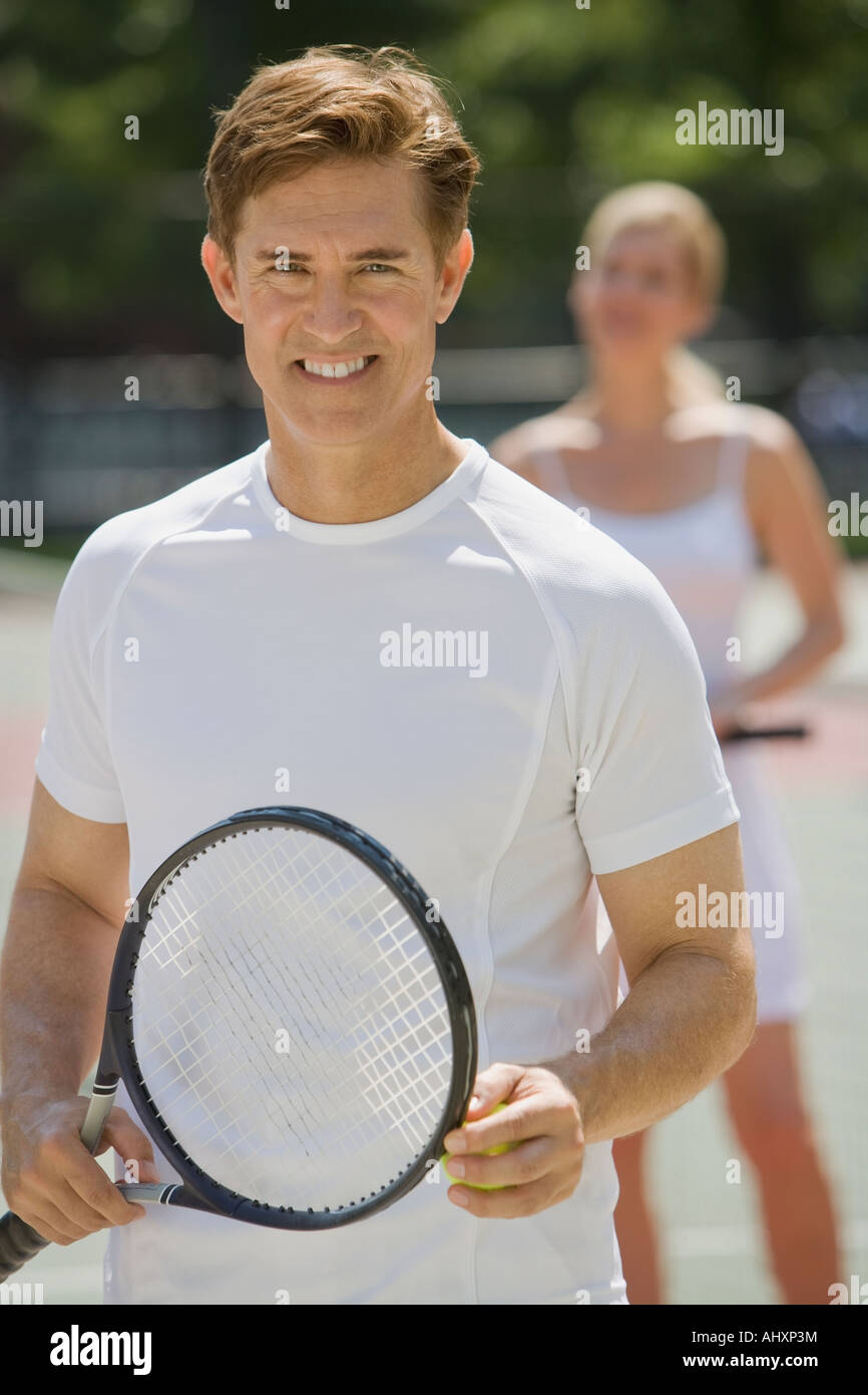 Couple smiling at each other Stock Photo - Alamy