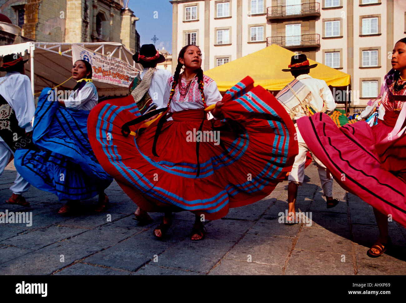 Mexican people, costumed dancers, Guelaguetza Festival, capital city ...