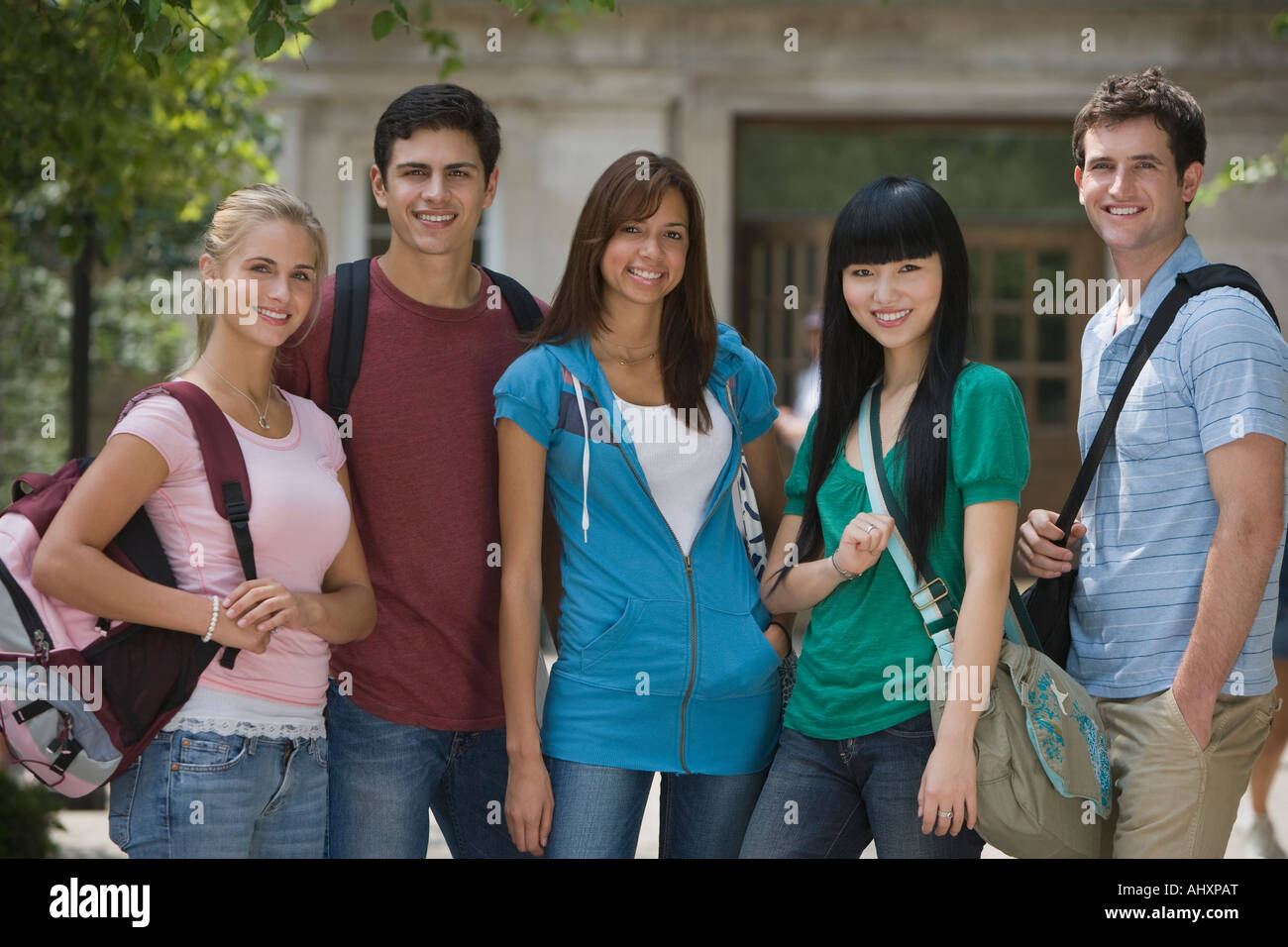 Group of multi-ethnic college students Stock Photo - Alamy