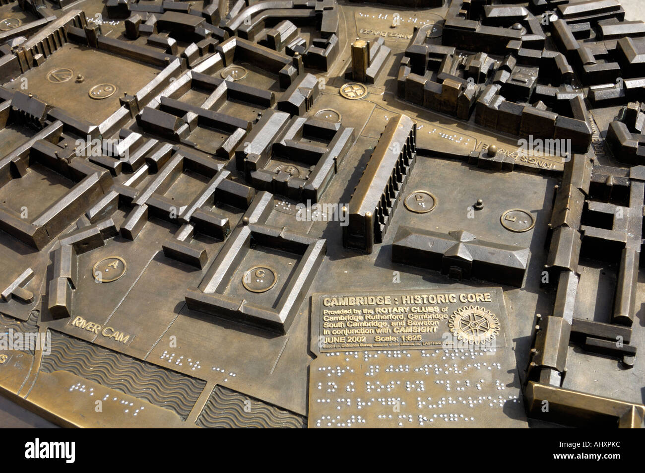 Braille relief map Cambridge England Stock Photo - Alamy