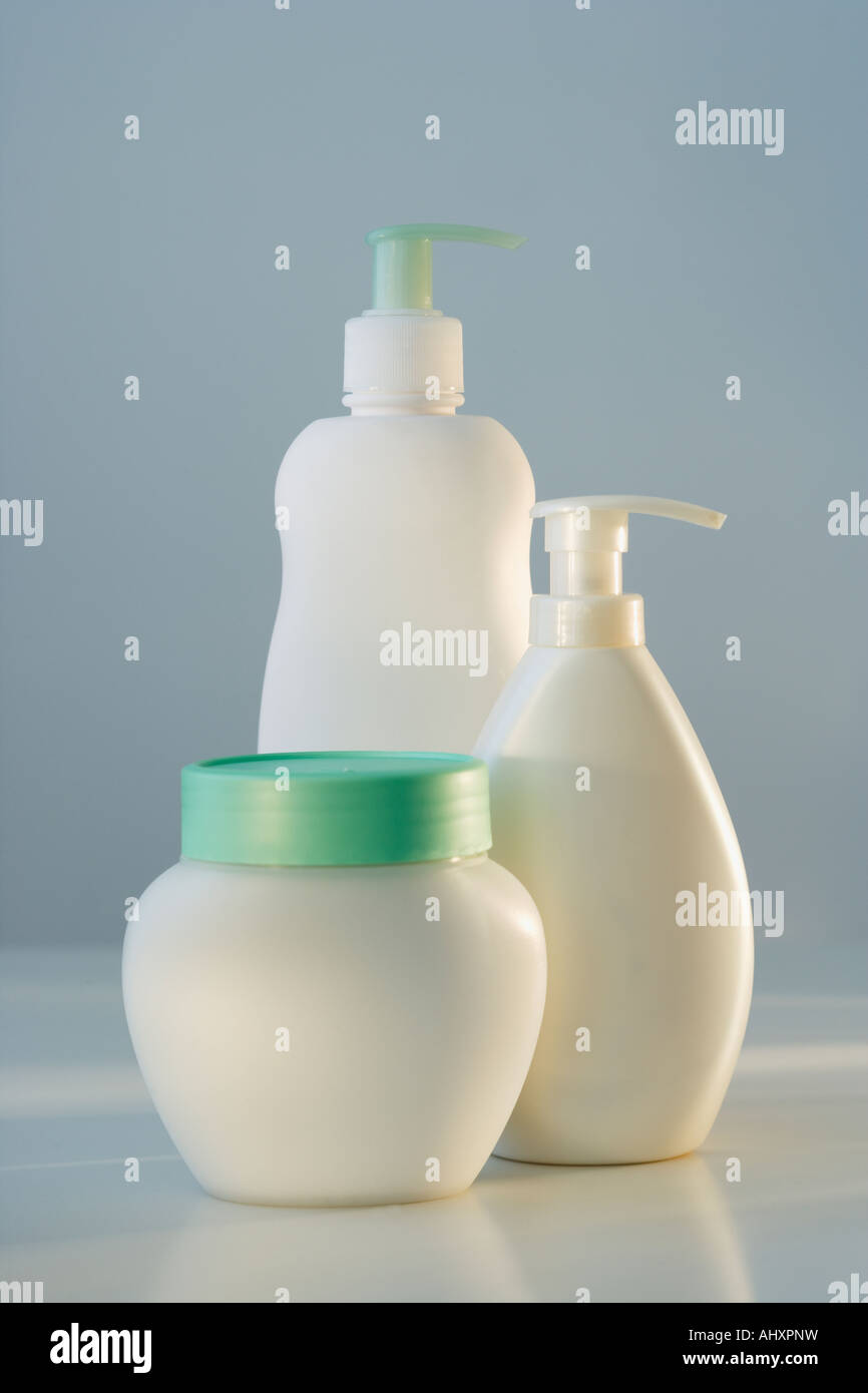 Assorted bottles of lotions Stock Photo - Alamy
