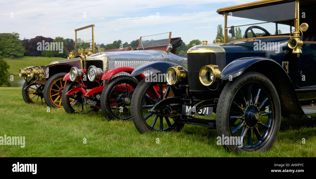 1913 Newton Bennett and 1913 Vauxhall vintage classic cars Stock Photo ...