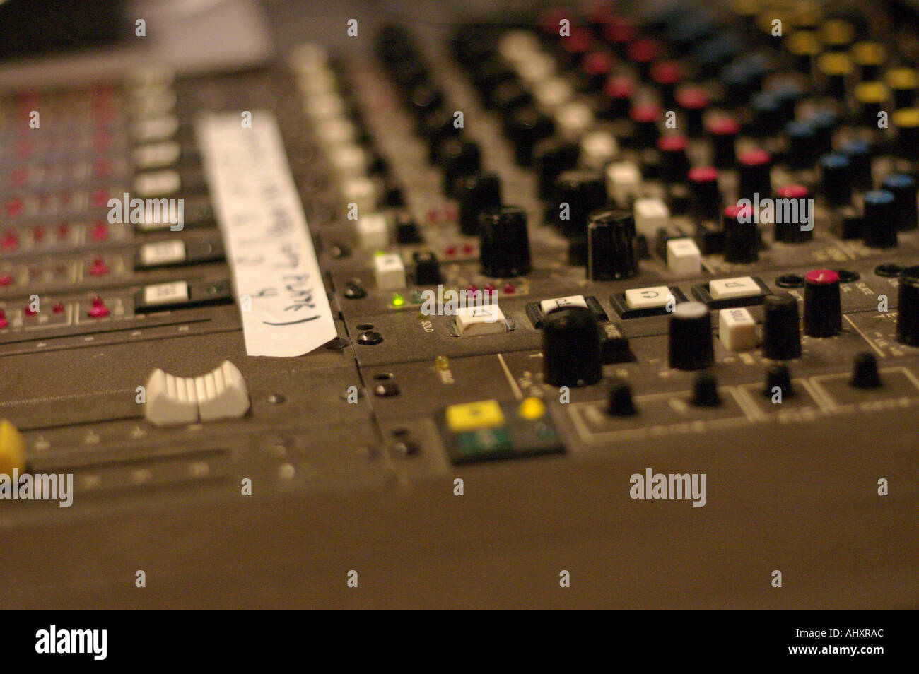 sound board in a recording studio Stock Photo - Alamy