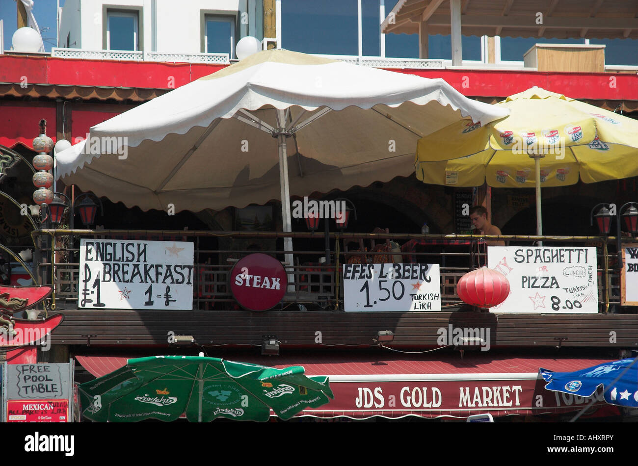 Restaurant Turkey Gumbet August 2007 Stock Photo - Alamy