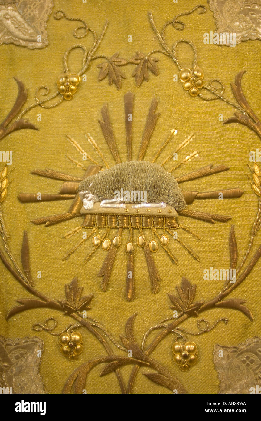 close up detail of Bérenger Saunière cassock in Rennes Le Château Aude ...
