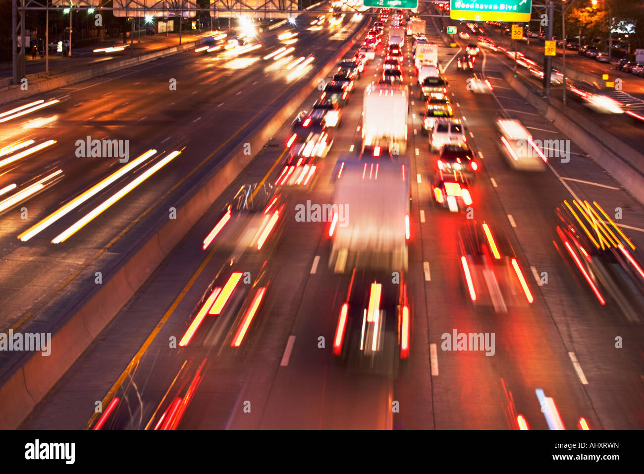 Blurred motion shot of traffic on highway Stock Photo - Alamy