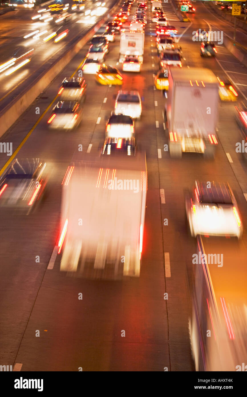 Blurred motion shot of traffic on large highway Stock Photo - Alamy