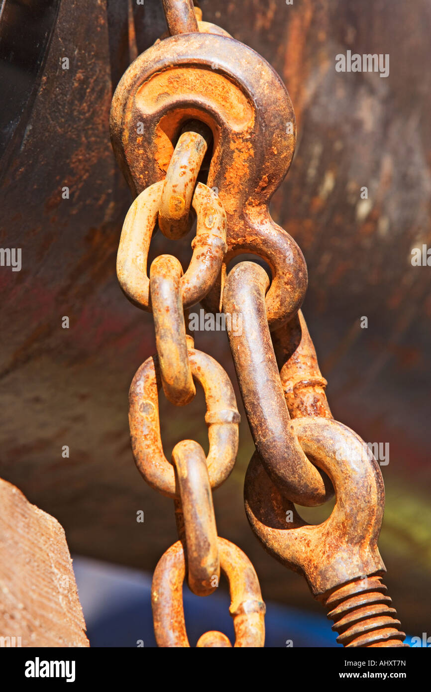 Iron hook with chain hi-res stock photography and images - Alamy