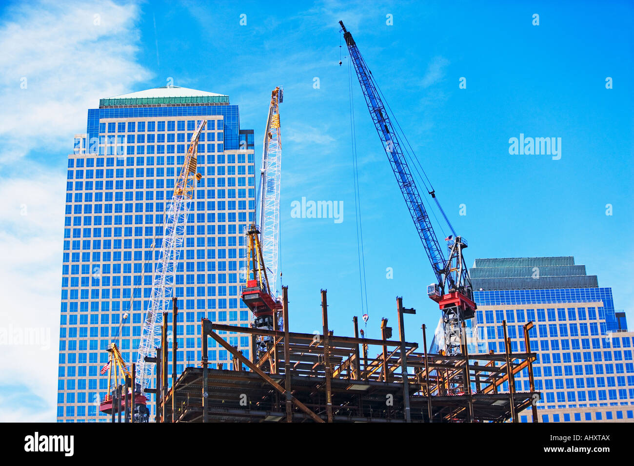 Urban construction site with cranes Stock Photo - Alamy